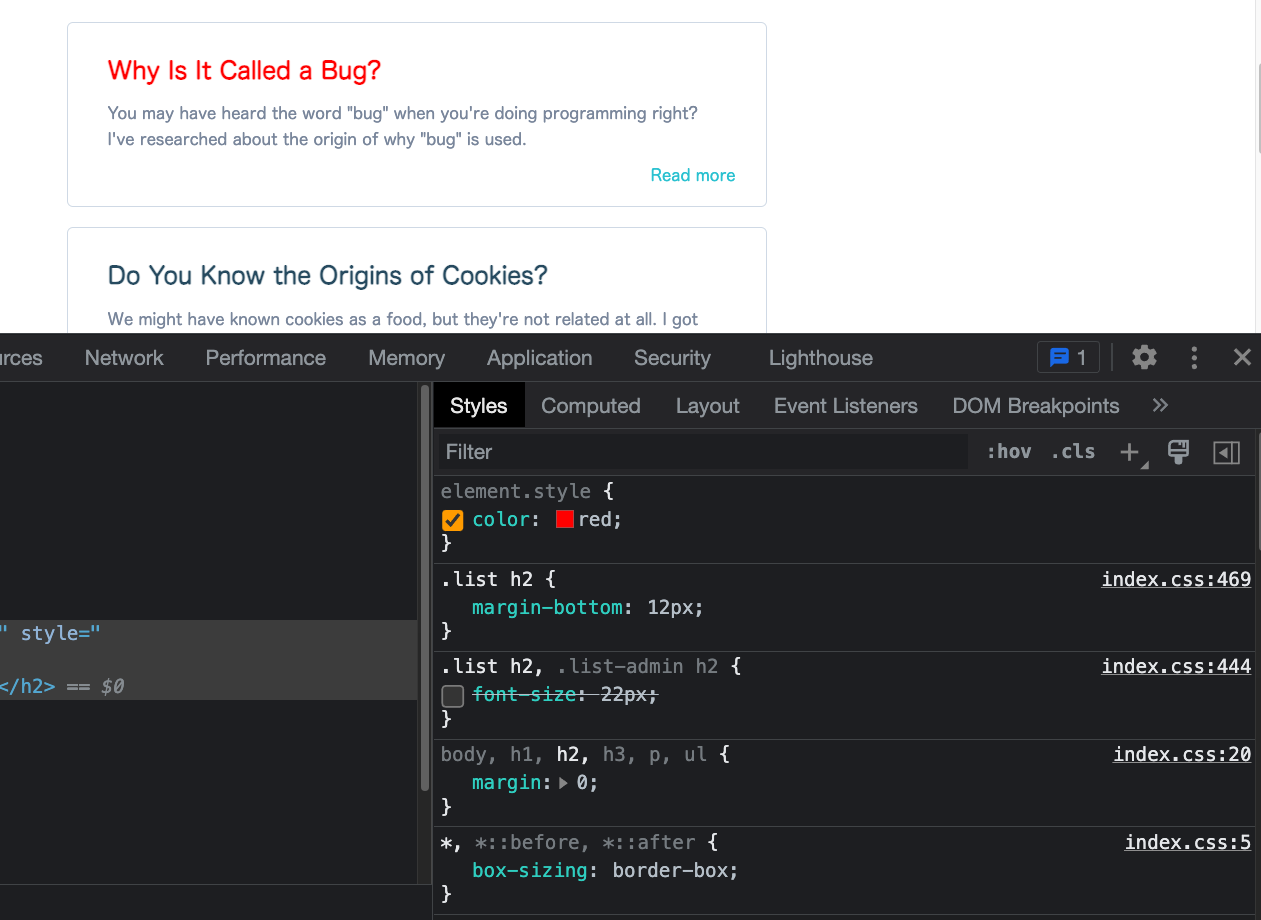 開発者ツールでElementsパネルを使う | Progate Path